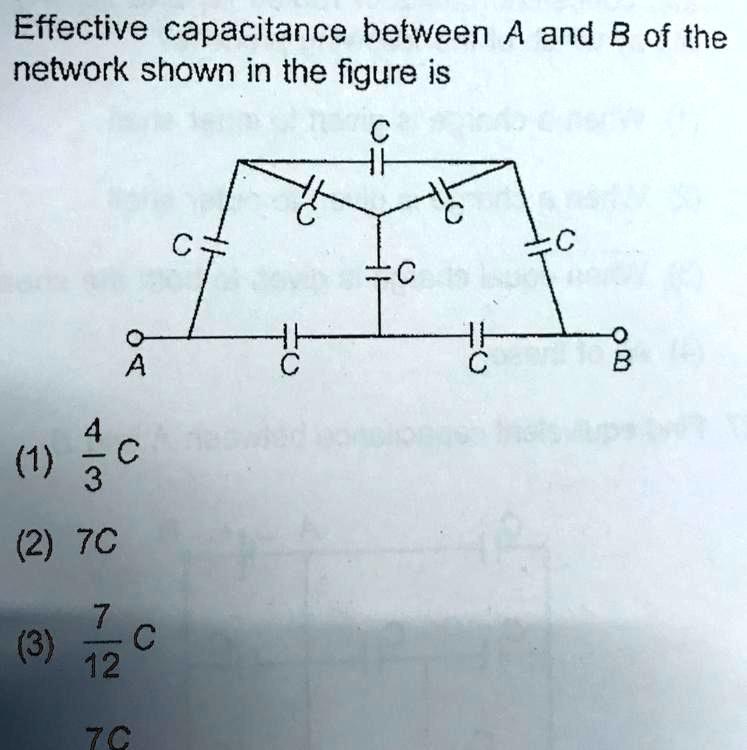 Solved Effective Capacitance Between A And B Of The Network Shown In The Figure Is Effective
