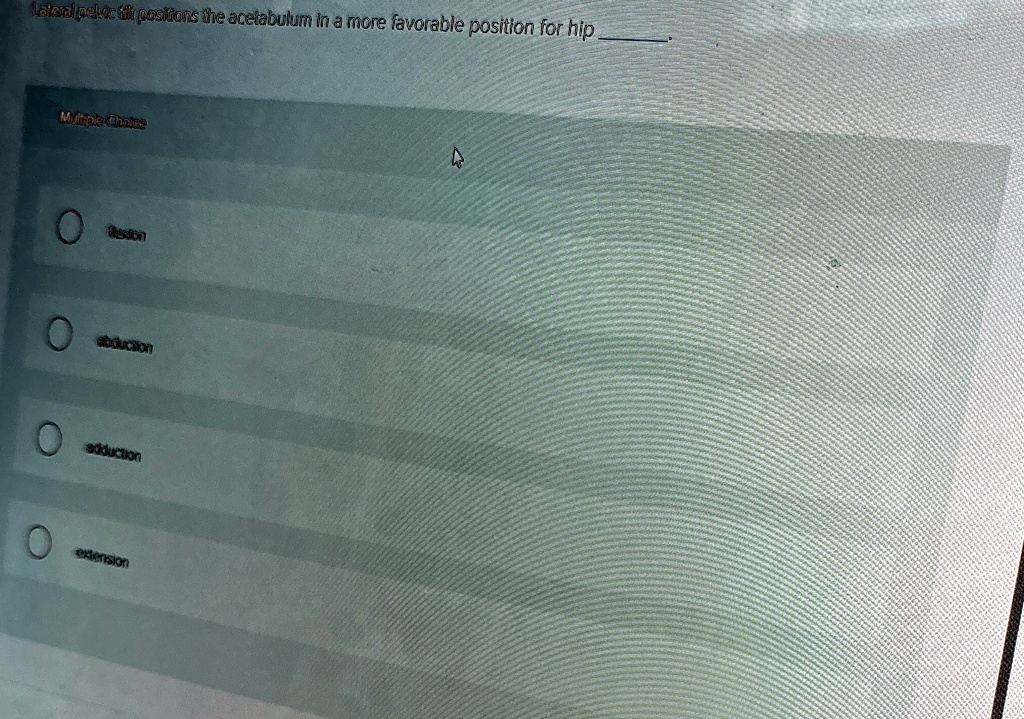 Lateral pelvic tilt positions the acetabulum in a more favorable ...