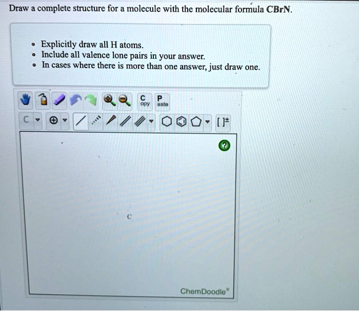 SOLVED: Draw complete structure for a molecule with the molecular ...