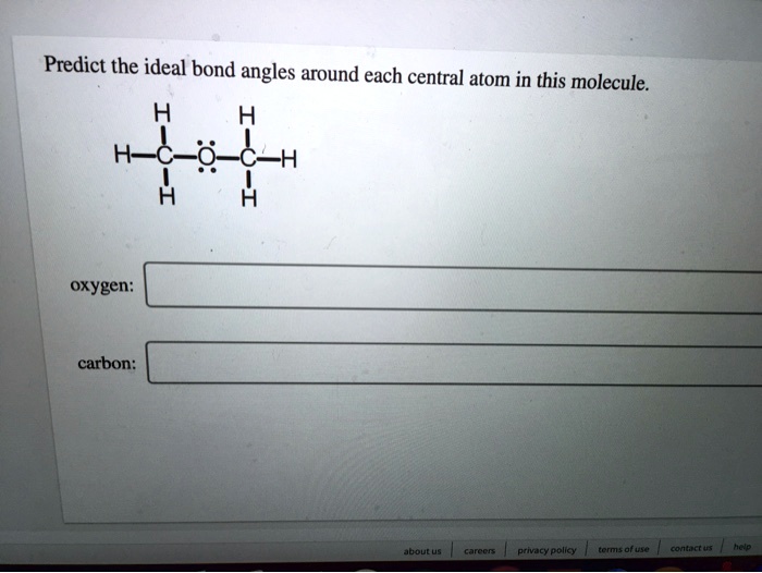 Predict the ideal bond angles around each central atom in this molecule ...