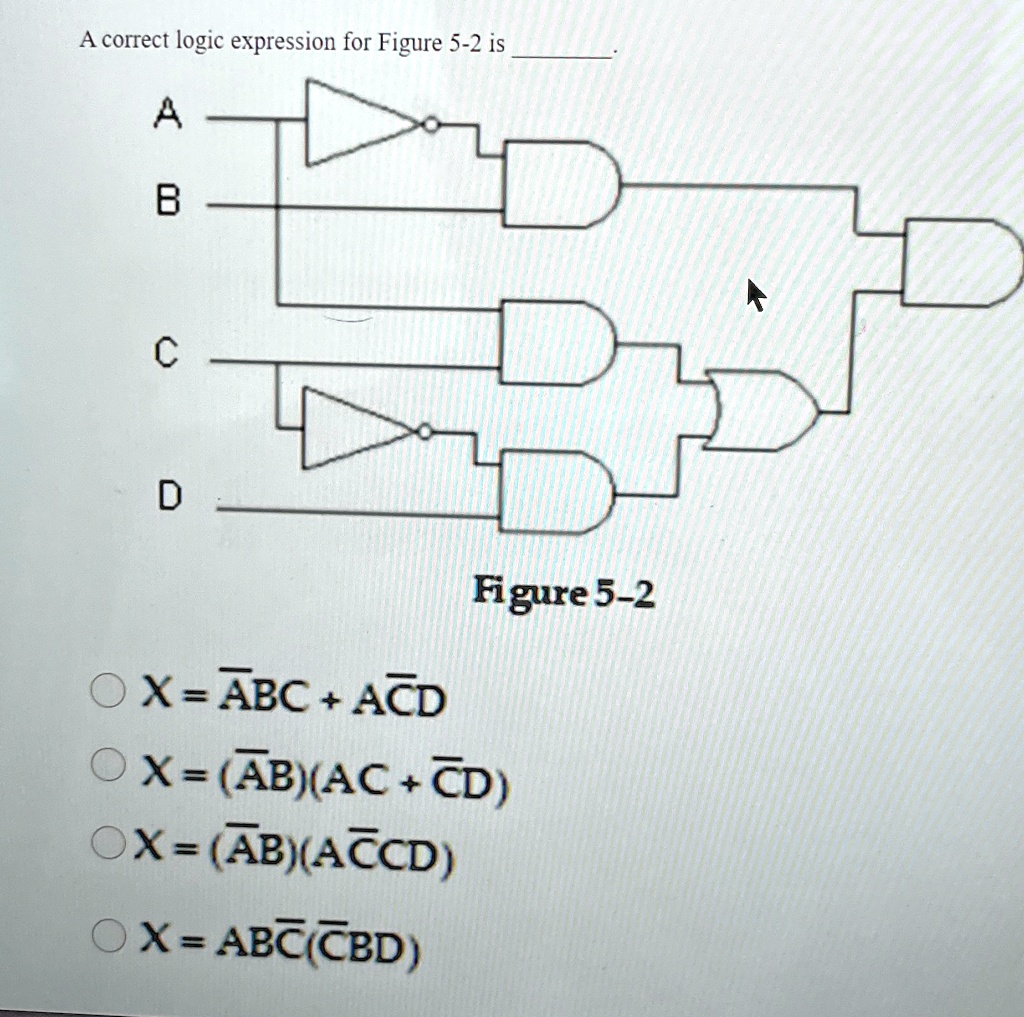 a correct logic expression for figure 5 2 is figure 5 2 x abac abcd x ...