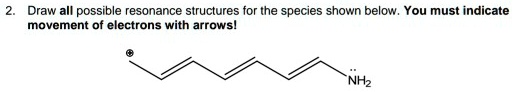 SOLVED: Draw all possible resonance structures for the species shown below: You must indicate ...