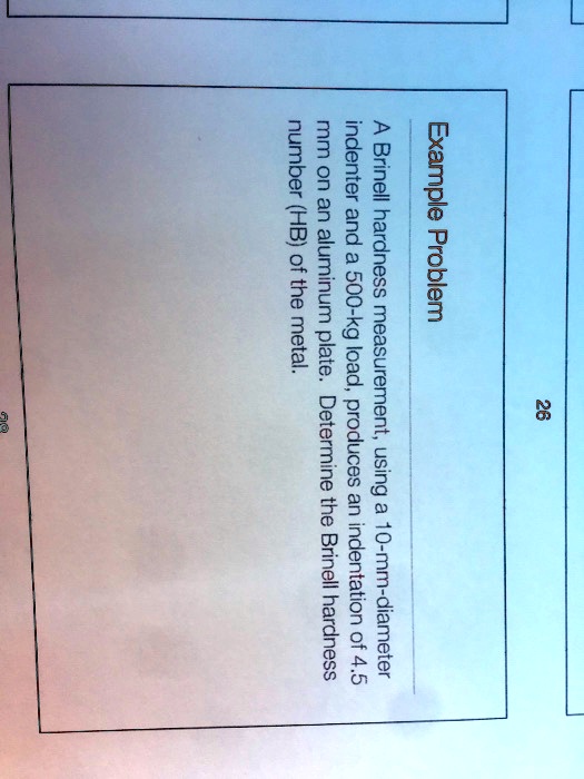 numberhb of the metal example problem mm on an aluminum plate determine ...