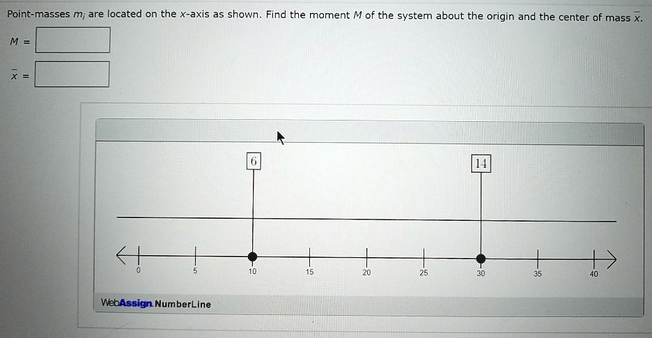 Point-masses m are located on the X-axis as shown. Find the moment M of the system about the ...