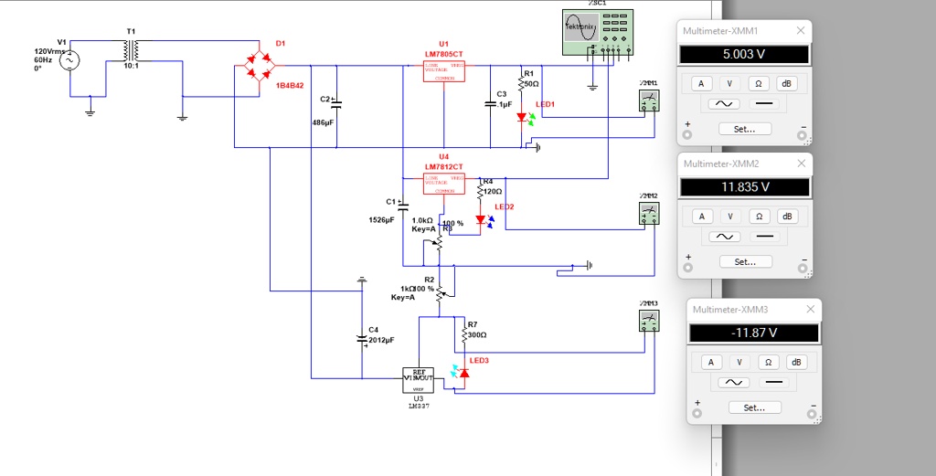 Solved In This Triple Output Power Supply What Is The Maximum Load Of 3965