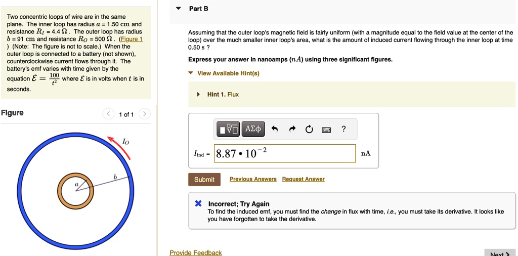 texts part b two concentric loops of wire are in the same plane the ...