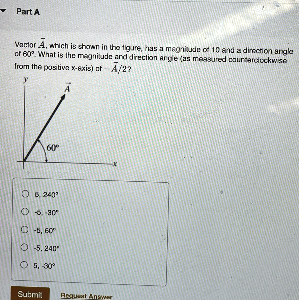 part a vector veca which is shown in the figure has a magnitude of 10 ...