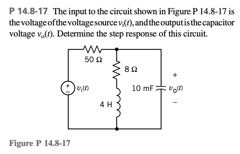 Solved P 14 8 17 The Input To The Circuit Shown In Figure P 14 8 17 Is The Voltage Of The