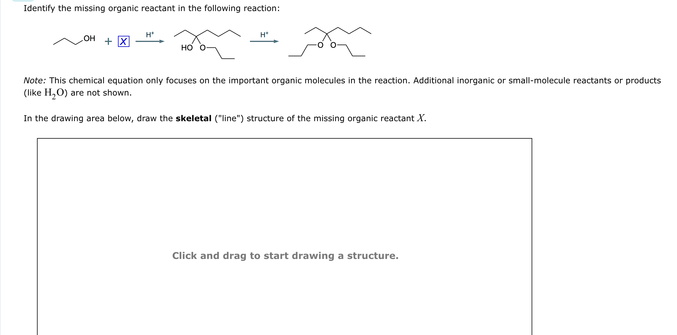 Solved Identify The Missing Organic Reactant In The Following Reaction