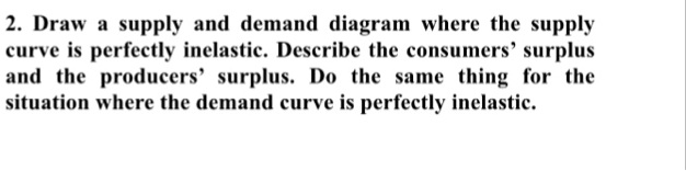 SOLVED: 2.Draw a supply and demand diagram where the supply curve is ...