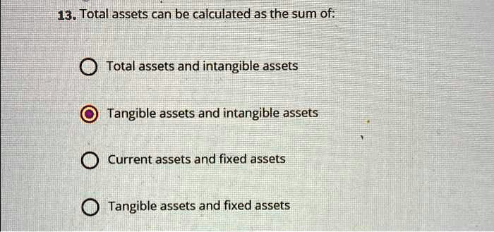 113 total assets can be calculated a5 the sum of total assets and ...