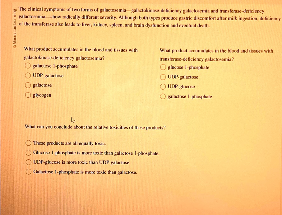 The clinical symptoms of two forms of galactosemia - galactokinase ...