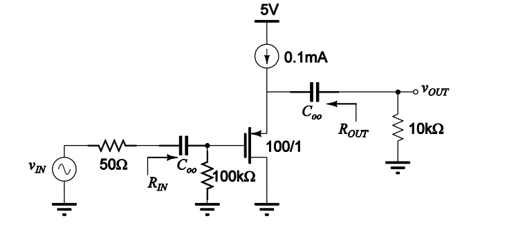 SOLVED: For the following amplifier circuit, Please (a) find the DC operating point of the ...