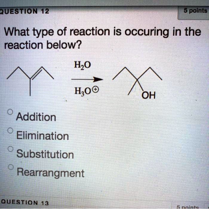 questioni12 5 points what type of reaction is occuring in the reaction ...