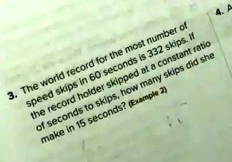 3. The world record for the most number of speed skips in 60 seconds is ...