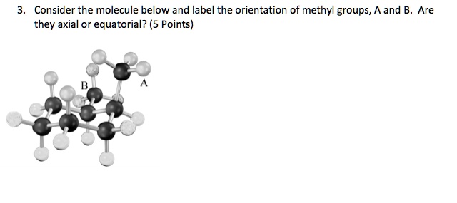 3. Consider the molecule below and label the orientation of methyl ...