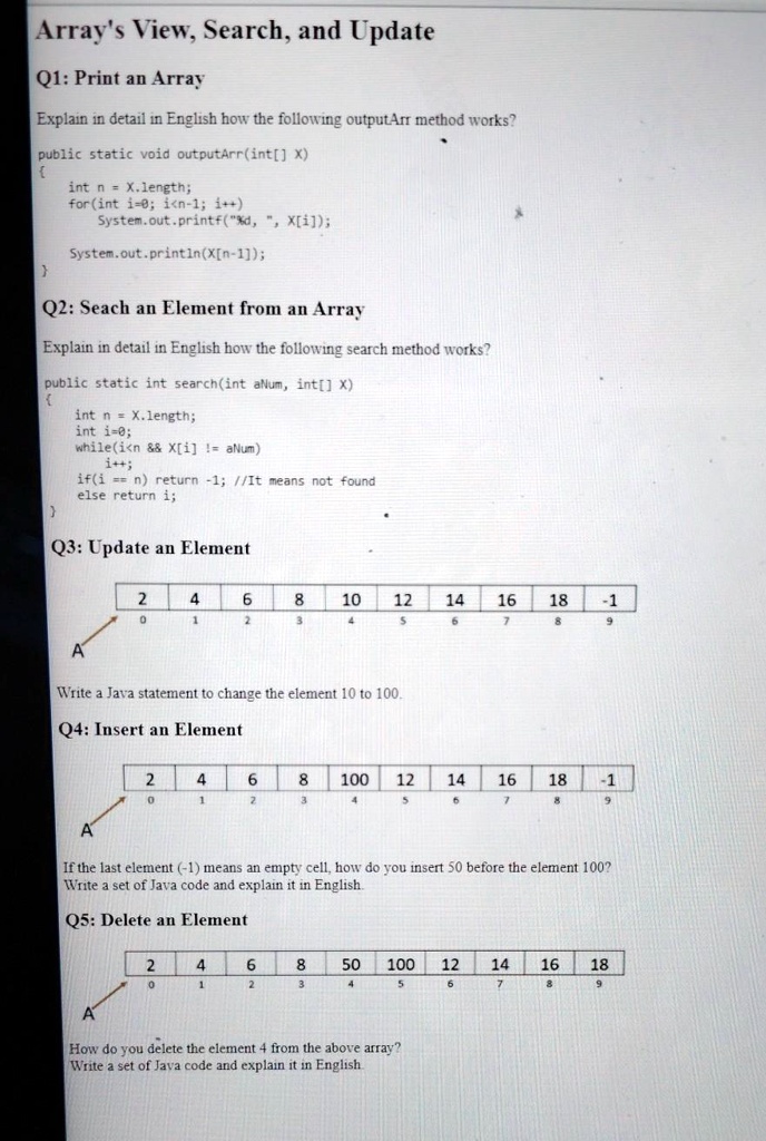 q1 telling in detail what is the for loop doing how it works and what is the last statement ...