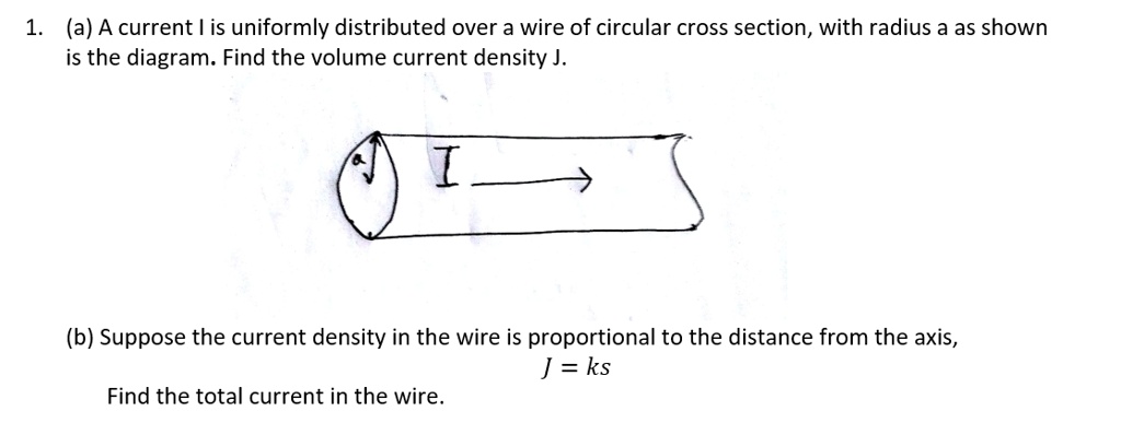 SOLVED: (a) A current is uniformly distributed over a wire of circular ...