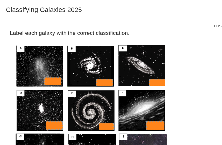 [GET ANSWER] Classifying Galaxies 2025 POS Label each galaxy with the ...
