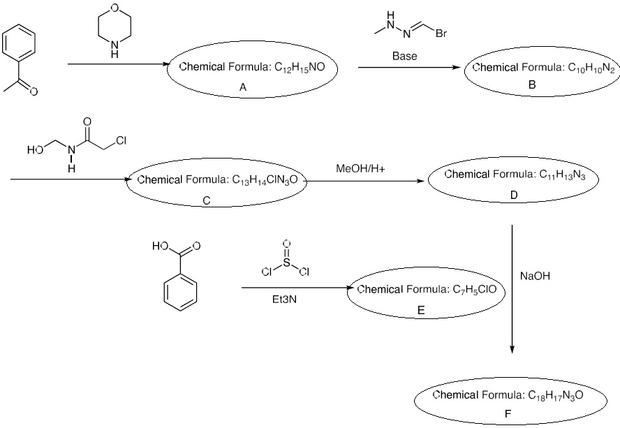 SOLVED: Draw structures of products labeled A to F Base Chemical ...