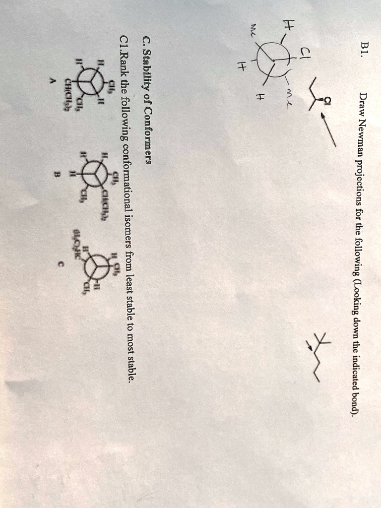 VIDEO solution: Me + B1. CH3CH2CH2CH3. Stability of Conformers CH3CH2CH2CH3. Rank the following ...