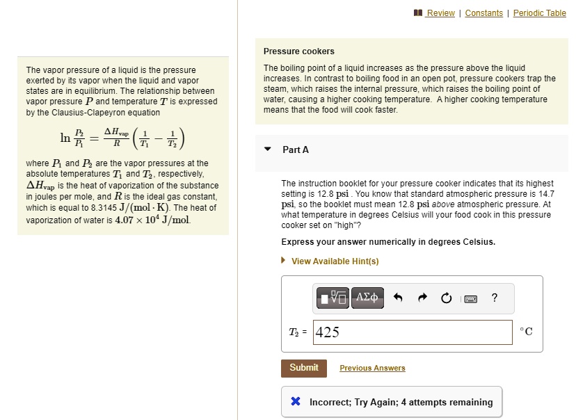 SOLVED: The vapor pressure of a liquid is the pressure exerted by its ...