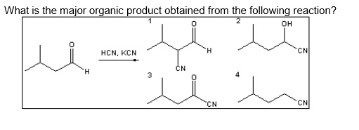 SOLVED: What is the major organic product obtained from the following ...