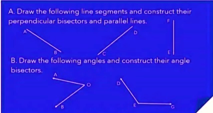 SOLVED: Draw the following line segments and construct their ...