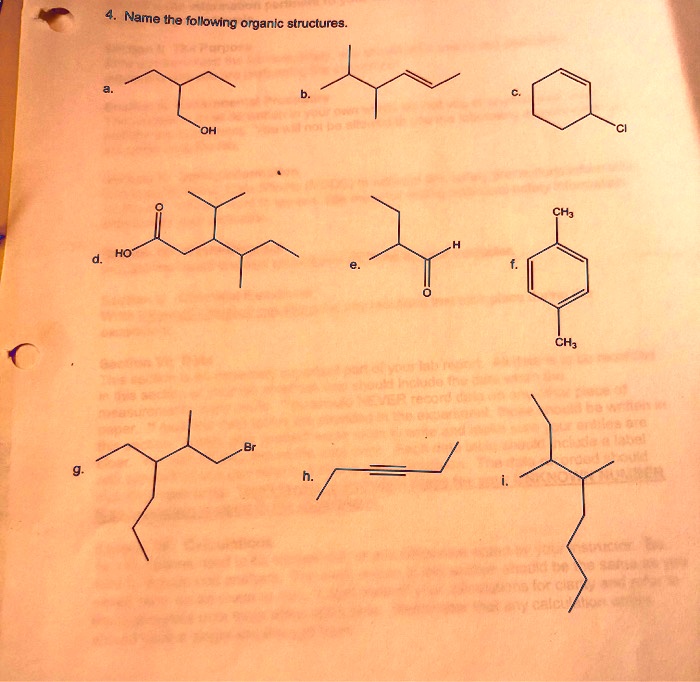 SOLVED: Name the follbowing organlc structures. CH3