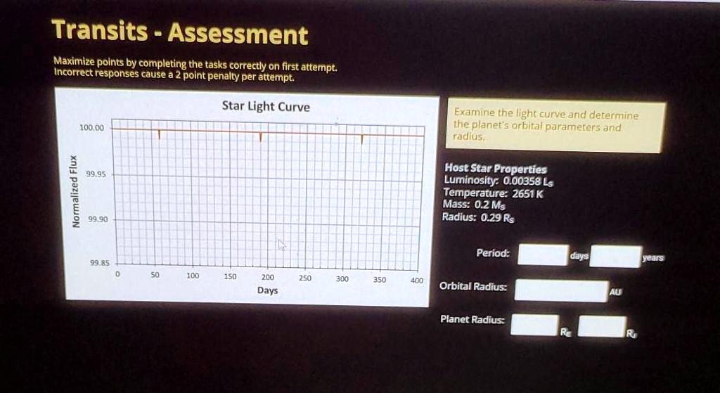 SOLVED: Help! Transits-Assessment: Maximize points by completing the tasks correctly on the ...