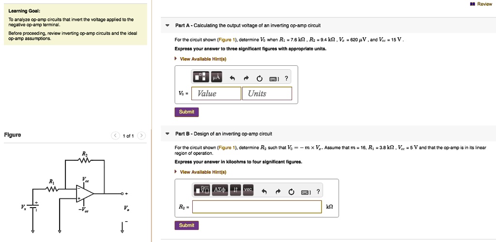 Solved Part C Saturation Of An Inverting Op Amp Circuit Using Your Answer From Part B