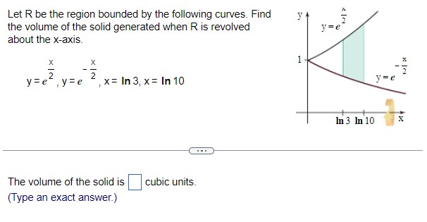 SOLVED: Let R be the region bounded by the following curves. Find the volume of the solid ...
