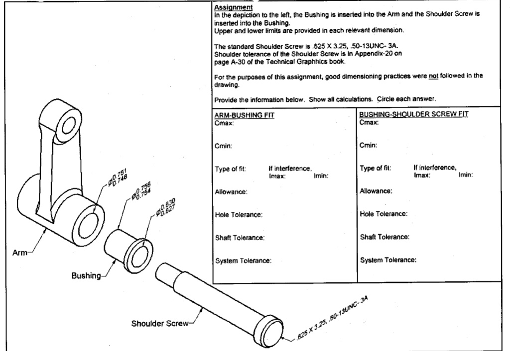 SOLVED: Assignment In the depiction to the left, the Bushing is ...