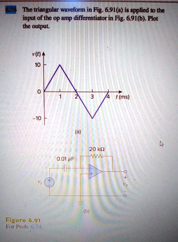 Solved The Triangular Waveform In Fig 6 91a Is Applied To The Input