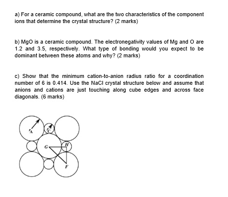 a for ceramic compound what are tne two characterstics of the component ...