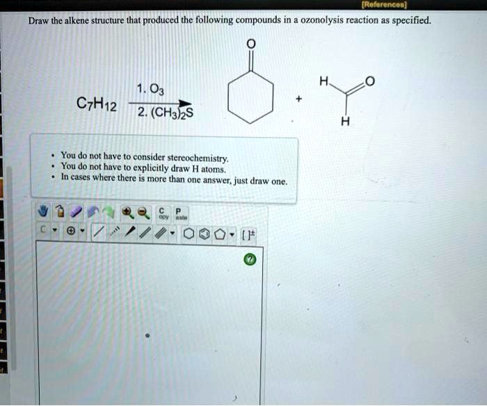 SOLVED: Draw the alkene structure that produced the following compounds ...