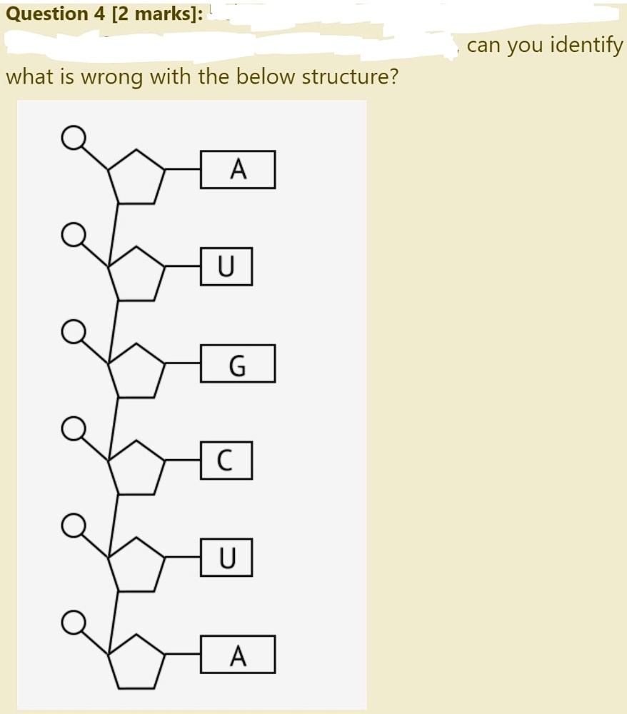 SOLVED: Question 4 [2 marks]: can you identify what is wrong with the below structure? A A