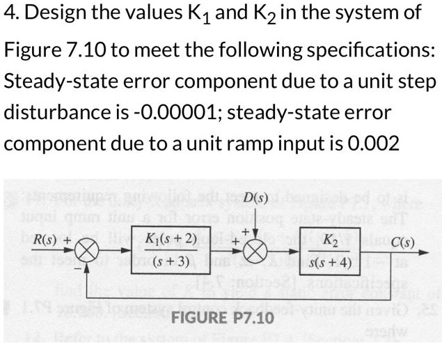 SOLVED: Control systems show a clear and organized answer. Design the ...