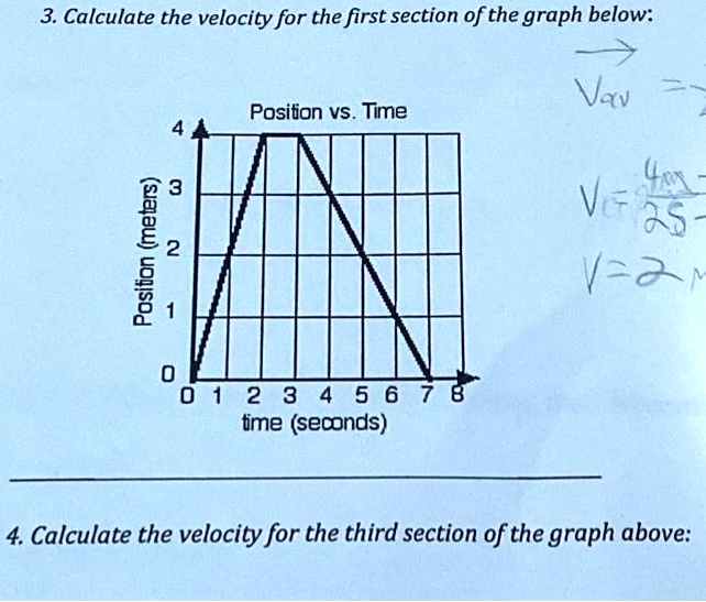 3. Calculate the velocity for the first section of the graph below ...