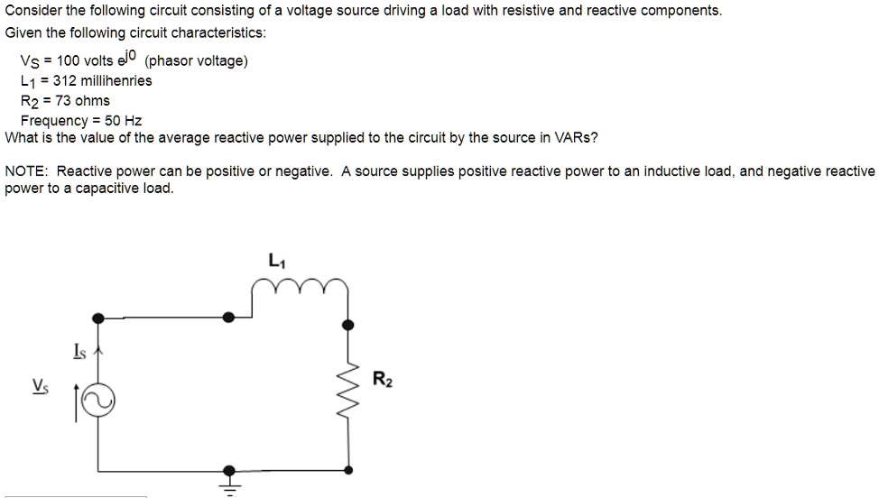 SOLVED: Consider the following circuit consisting of a voltage source driving a load with ...