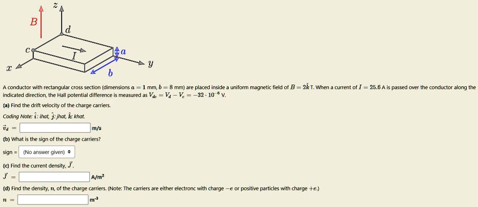 SOLVED: Conductors with rectangular cross-sections (dimensions in mm; indicated direction) and ...