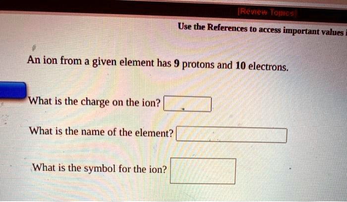 rever topics use the references to access important vahes an ion from ...