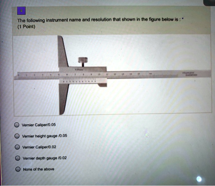 4 The following instrument name and resolution that shown in the figure ...