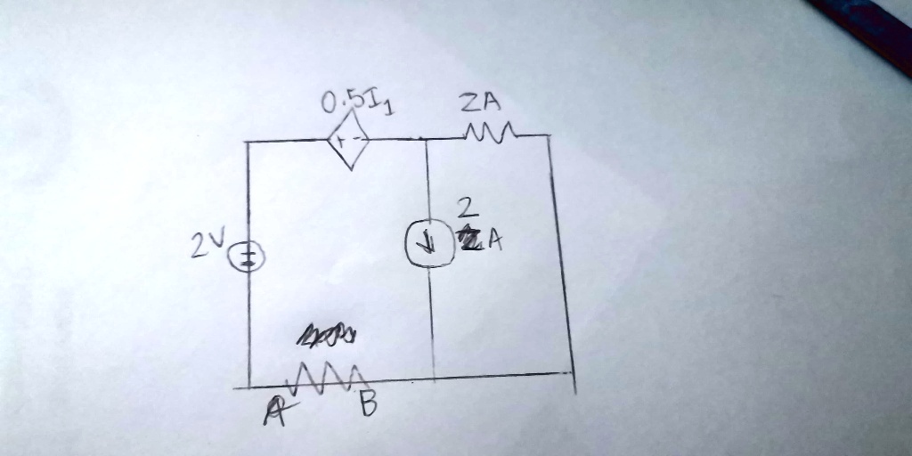 SOLVED: 1.) Find Thevenin equivalent circuit with respect to terminals A and B of the circuit 2 ...