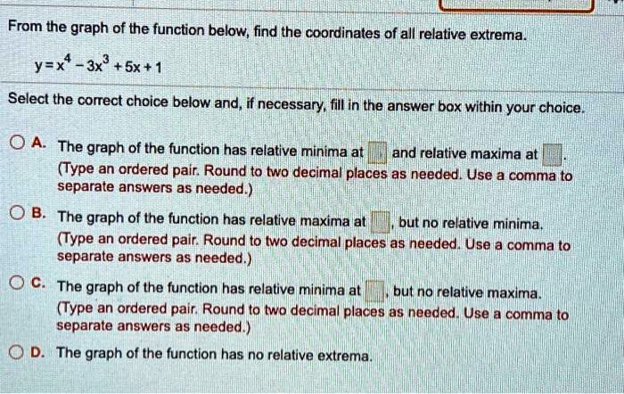 SOLVED: From the graph of the function below, find the coordinates of ...