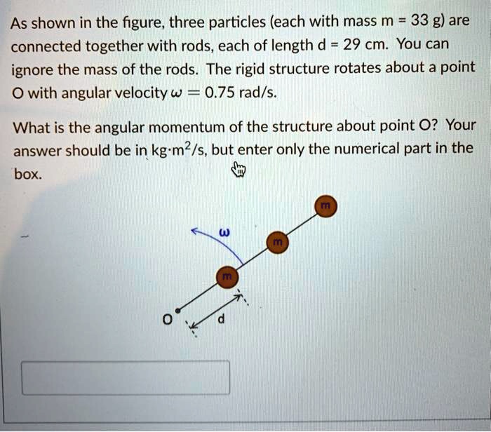 SOLVED:As shown in the figure, three particles (each with mass m 33 g ...