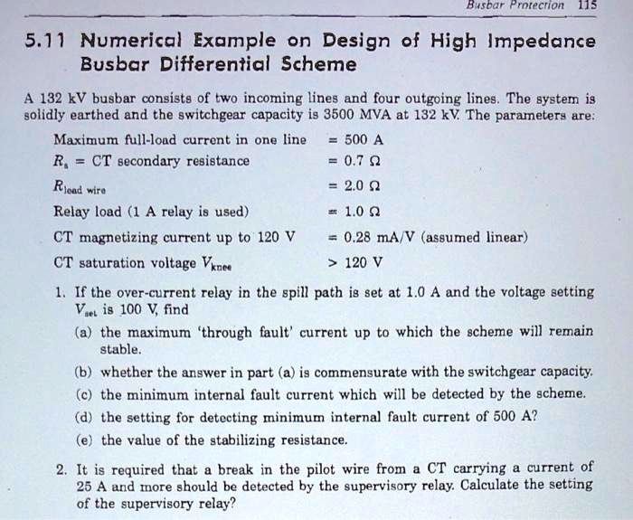 Busbar Protection 115 5.11 Numerical Example on Design of High ...