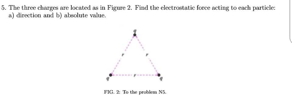 SOLVED: The three charges are located as in Figure 2. Find the ...