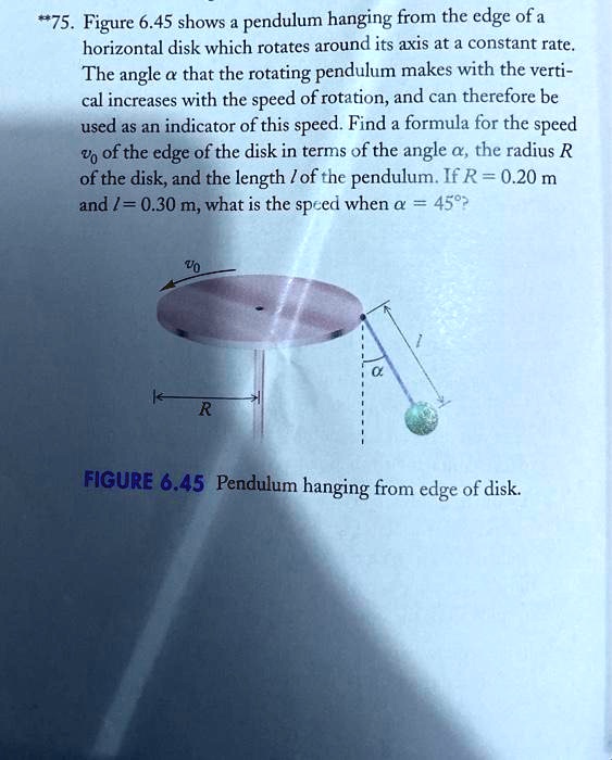 **75. Figure 6.45 shows a pendulum hanging from the edge of a ...