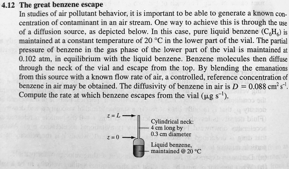 412 The great benzene escape In studies of air pollutant behavior, it ...